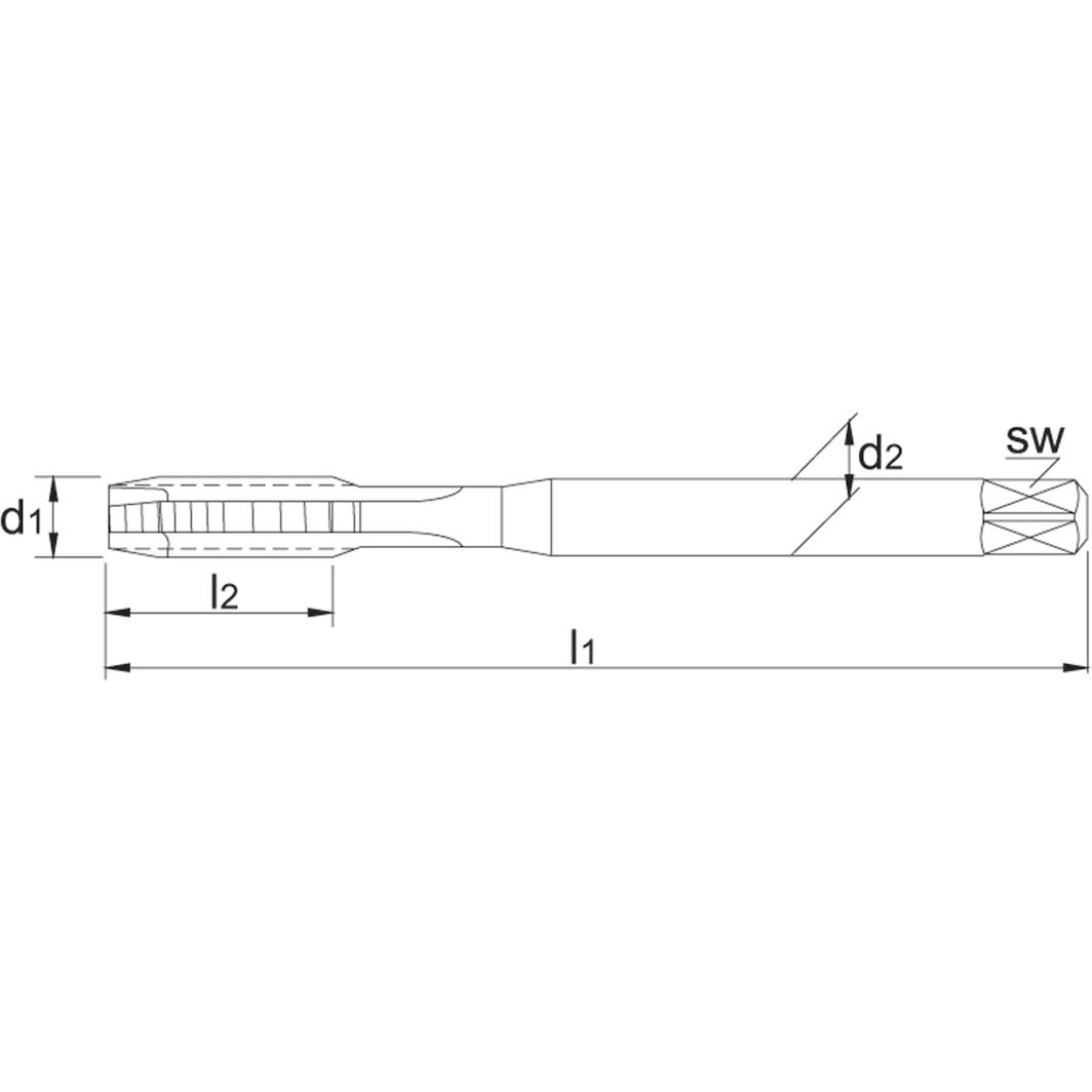 PHANTOM 227051000 HSS machine tap ISO 529 metric aluminium for through ...