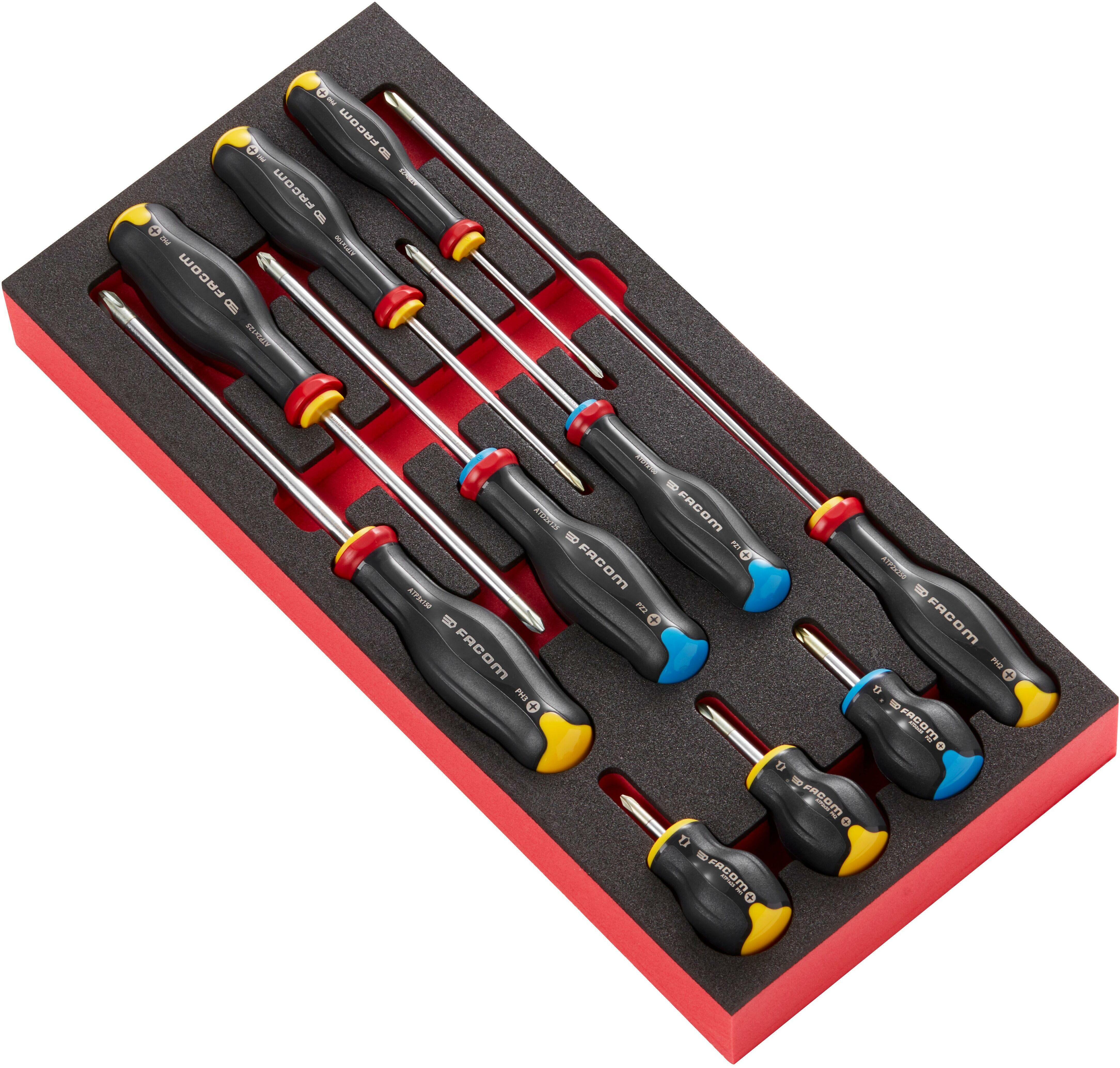 FACOM MODM.AT5PB ProTwist screwdriver set foam module 10-piece | Klium