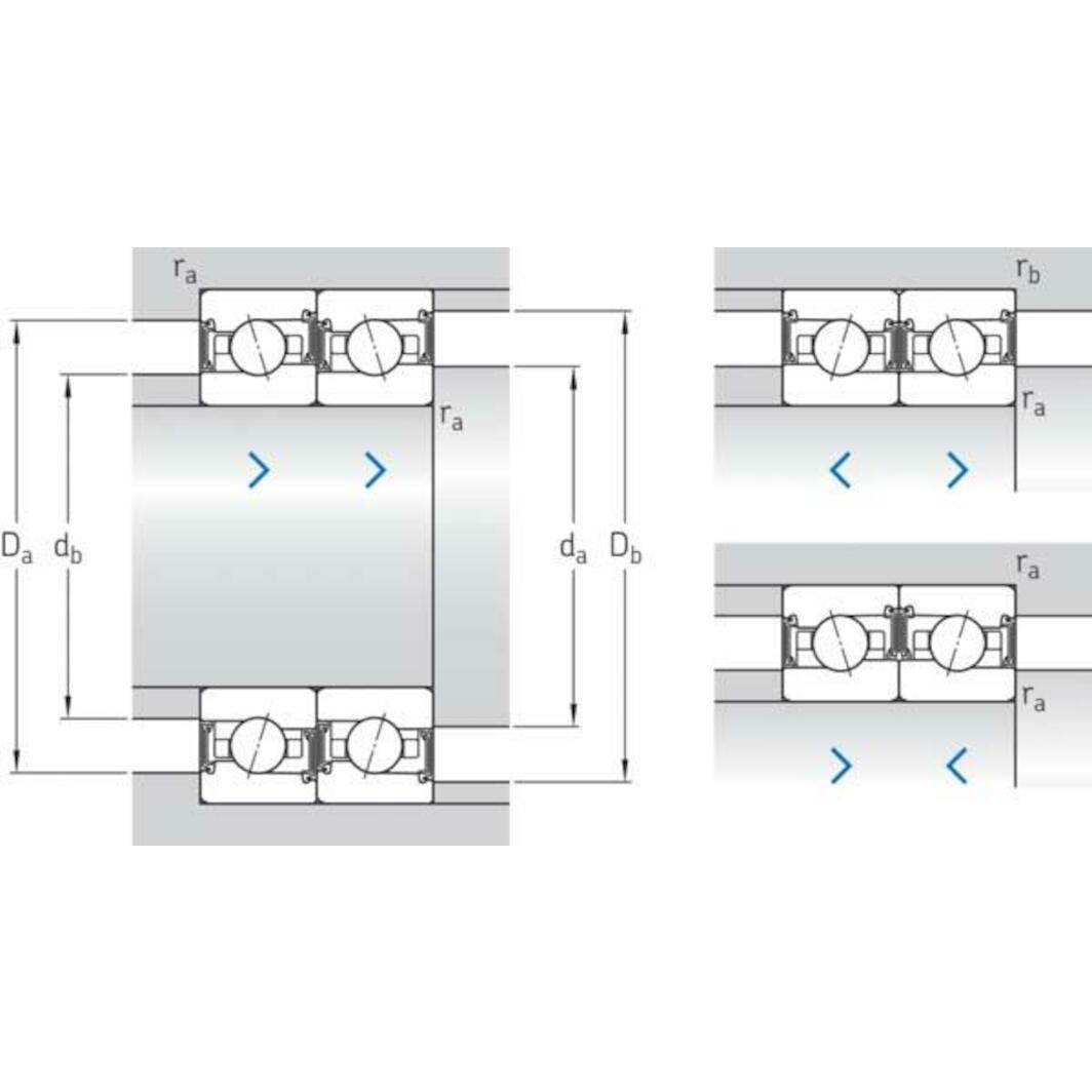 SKF S7012 ACE/HCP4ADGA Single-row angular contact ball bearing set high ...