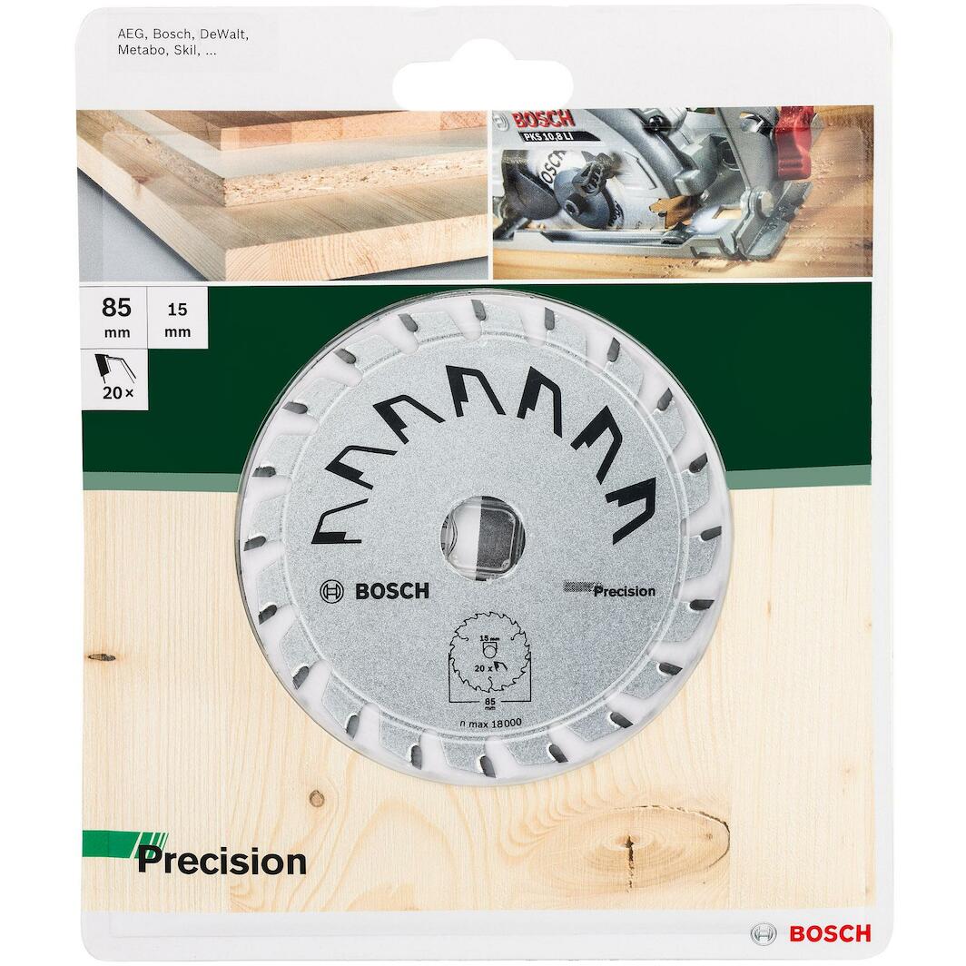 BOSCH 2609256D81 Precision circular saw blade for wood 85x1.1/0.7x15 ...
