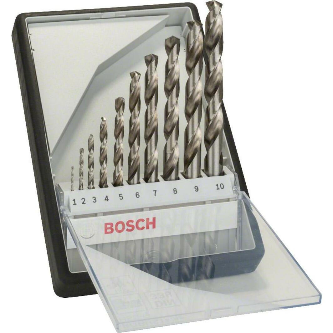 BOSCH 2607010535 metal drill bit set RobustLine HSS-G, 135° 1-10 mm in ...