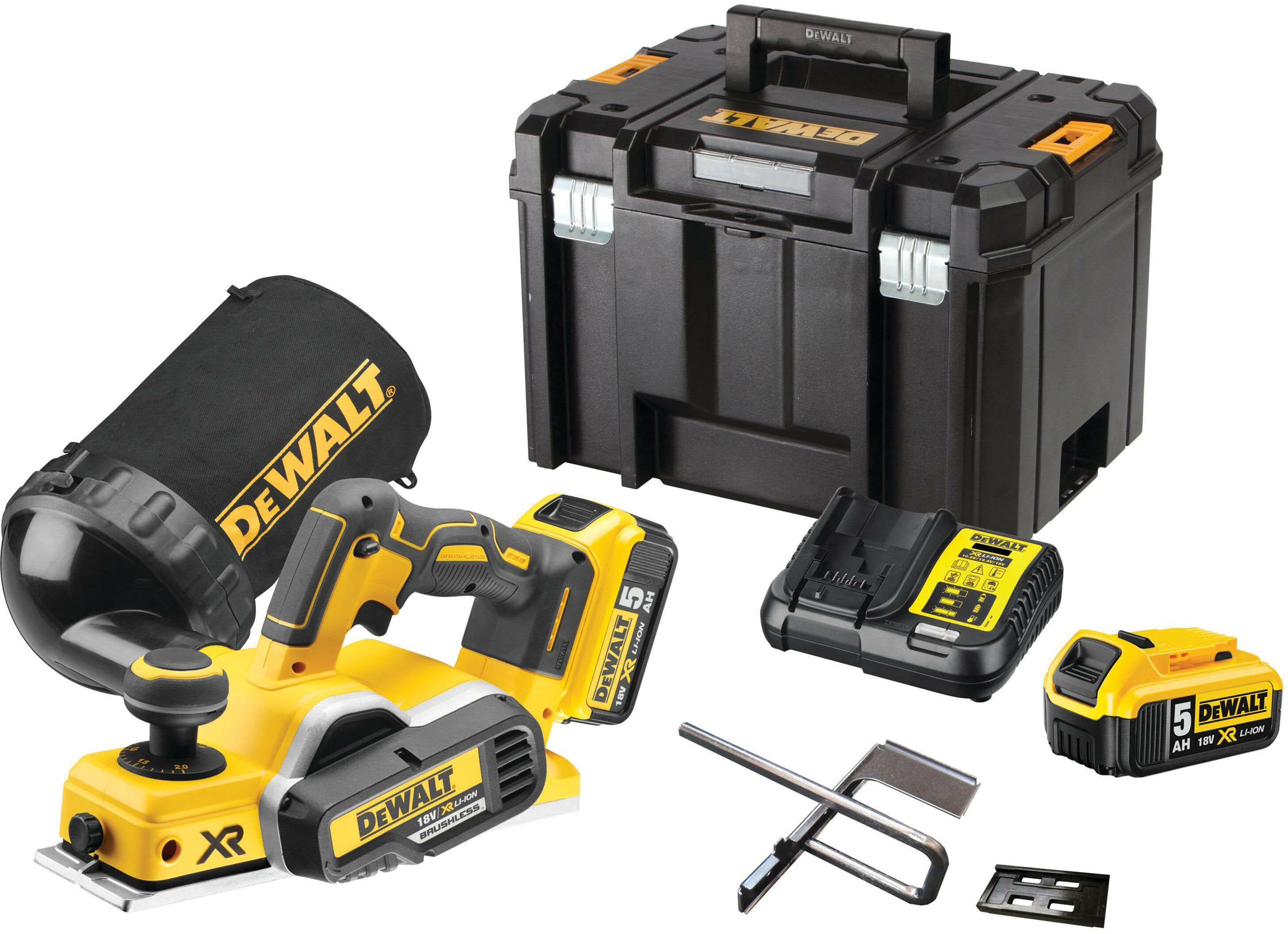 DEWALT DCP580P2-QW 18V XR brushless cordless planer + dust bag in TSTAK ...