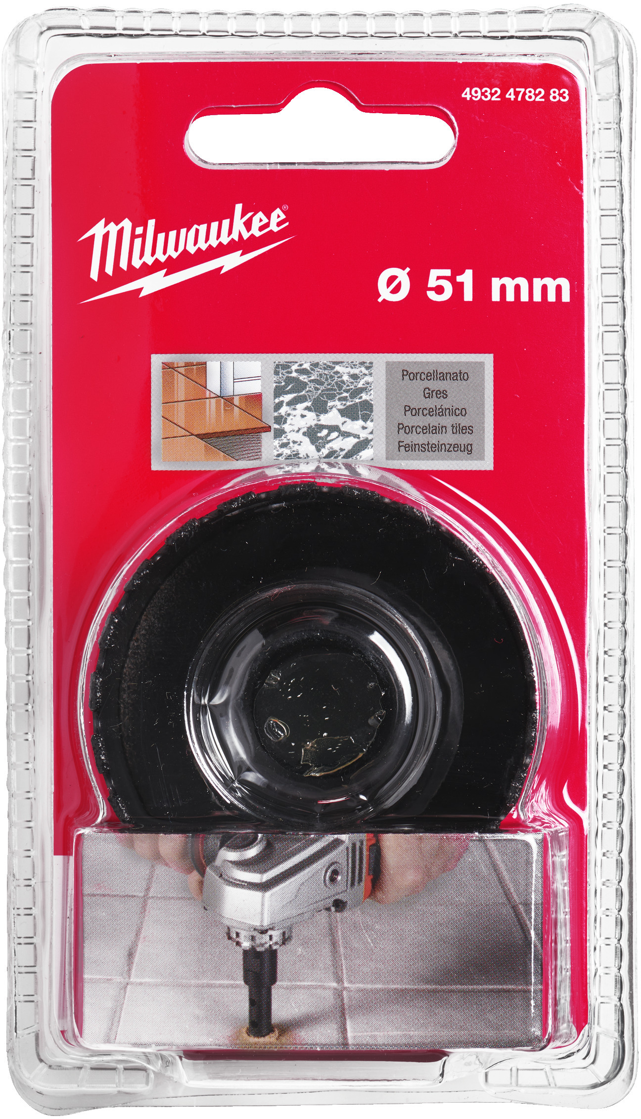 MILWAUKEE 4932478283 diamond tile drill bit M14 51mm | Klium
