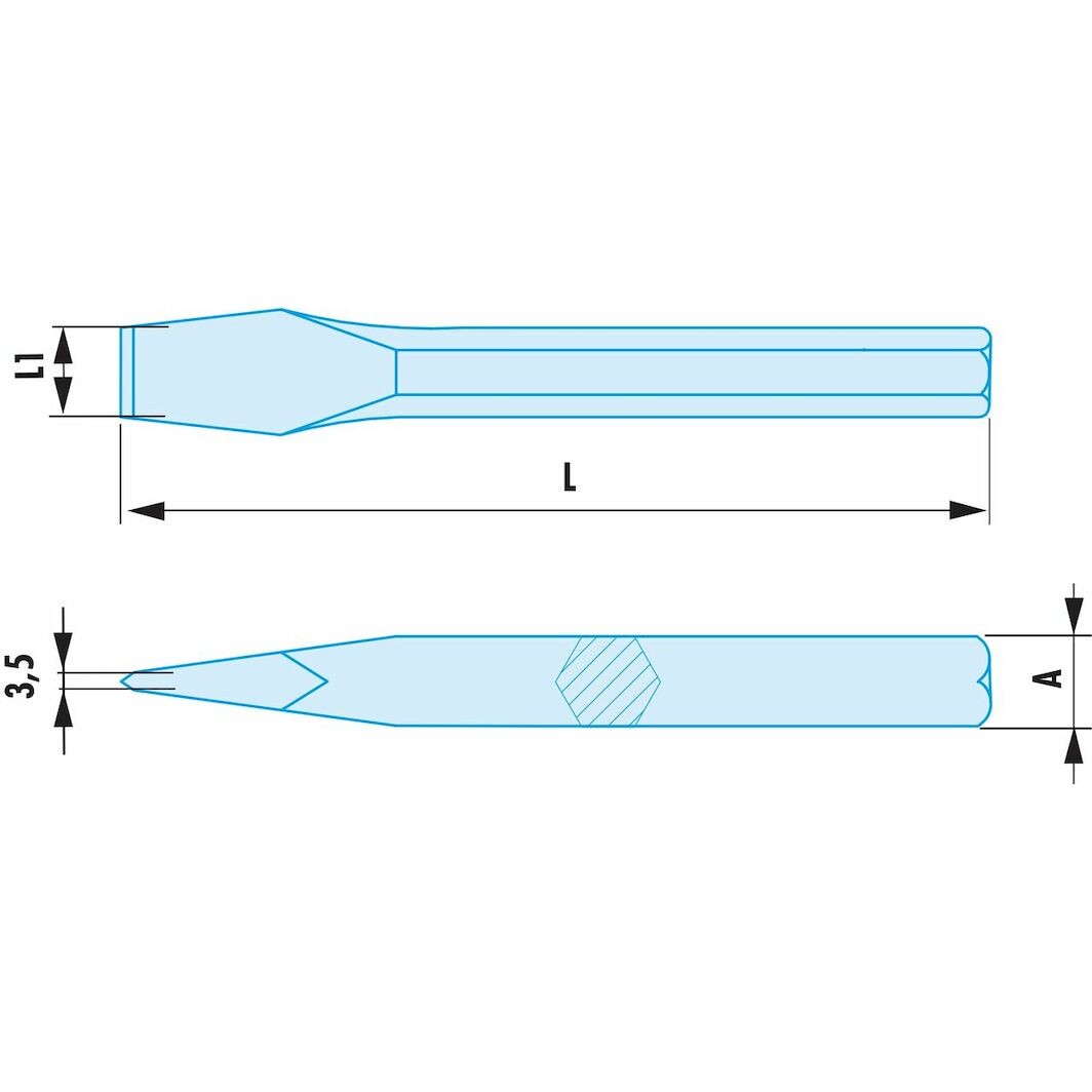 FACOM 263.30SR non-sparking cold chisels