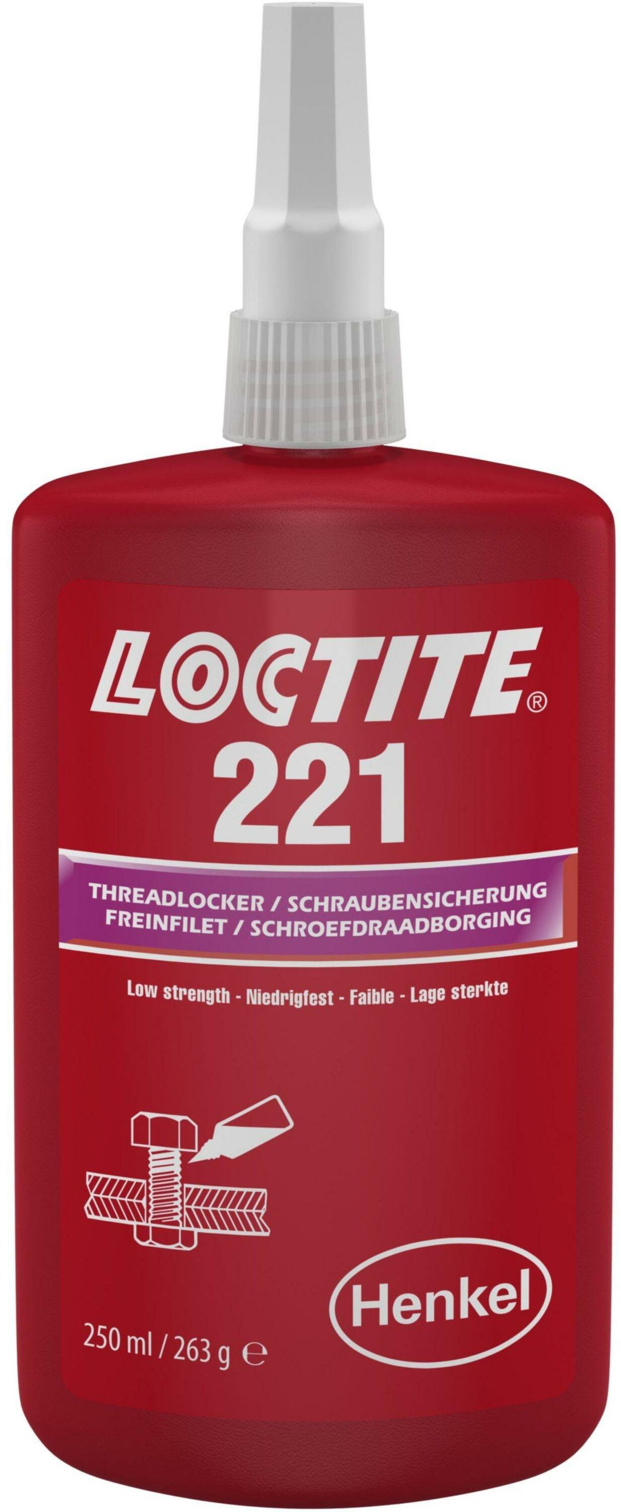 LOCTITE 221 low-strength, low-viscosity threadlocker (250 ml bottle ...
