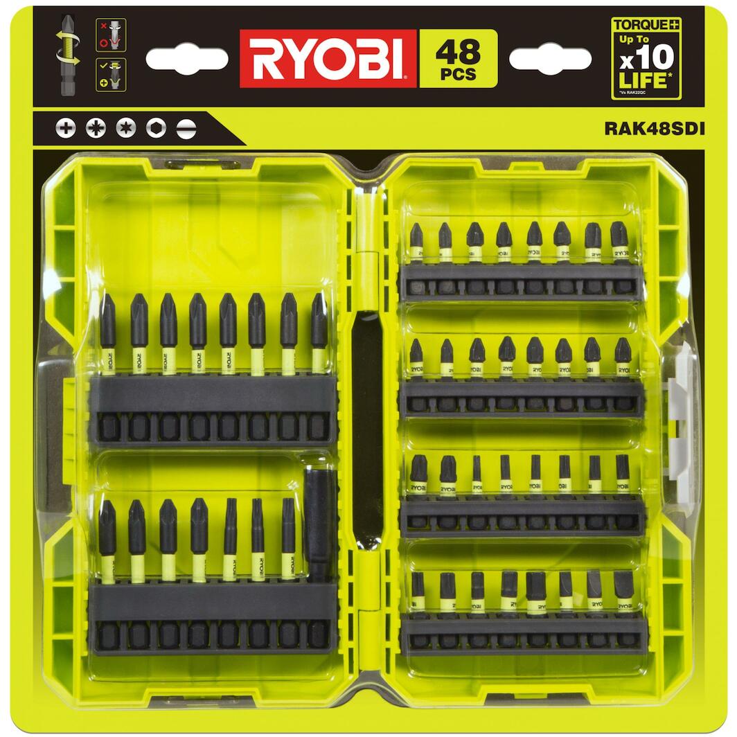 RYOBI RAK48SDI screwdriver bit set for torque and impact spanners 48 ...