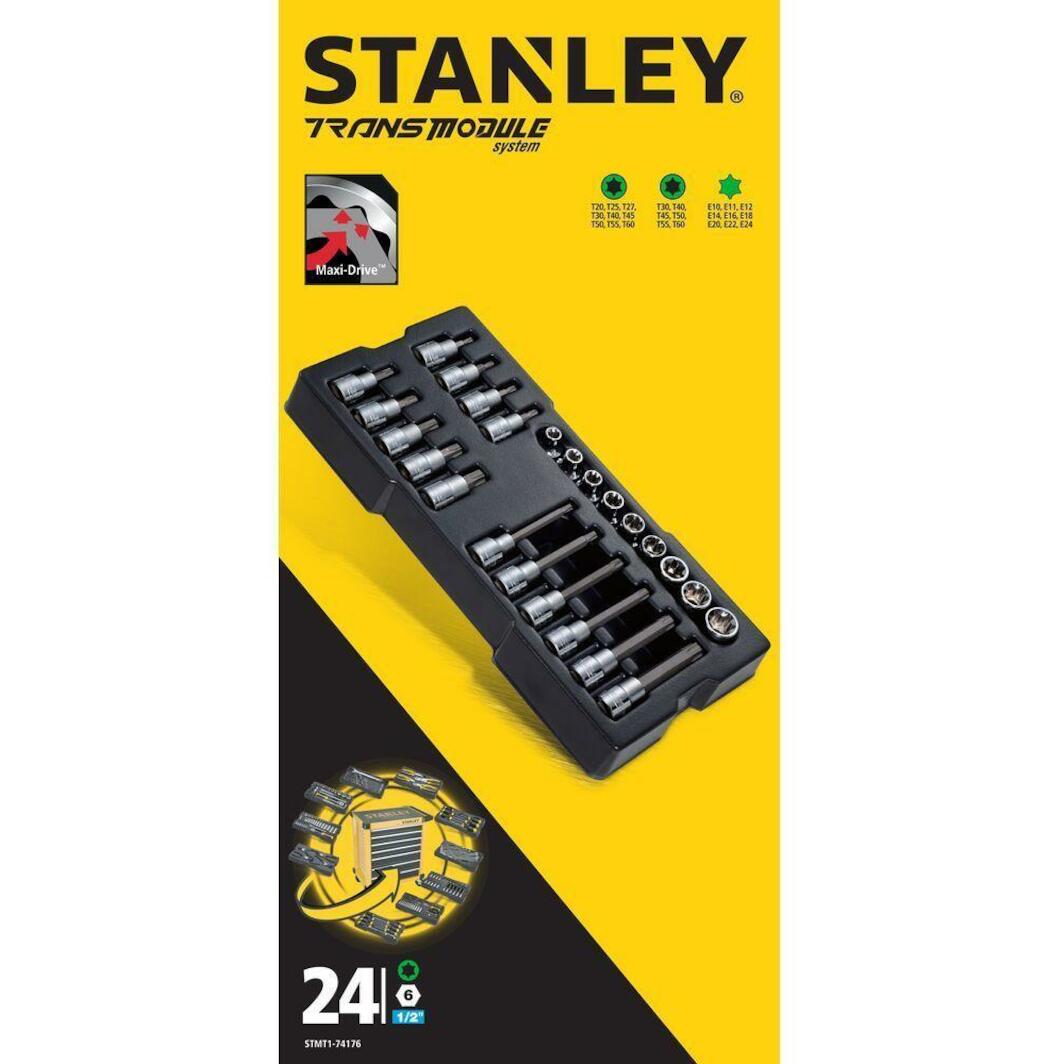 STANLEY STMT1-74176 transmodule Torx bit set 1/2" hexagonal 24-piece