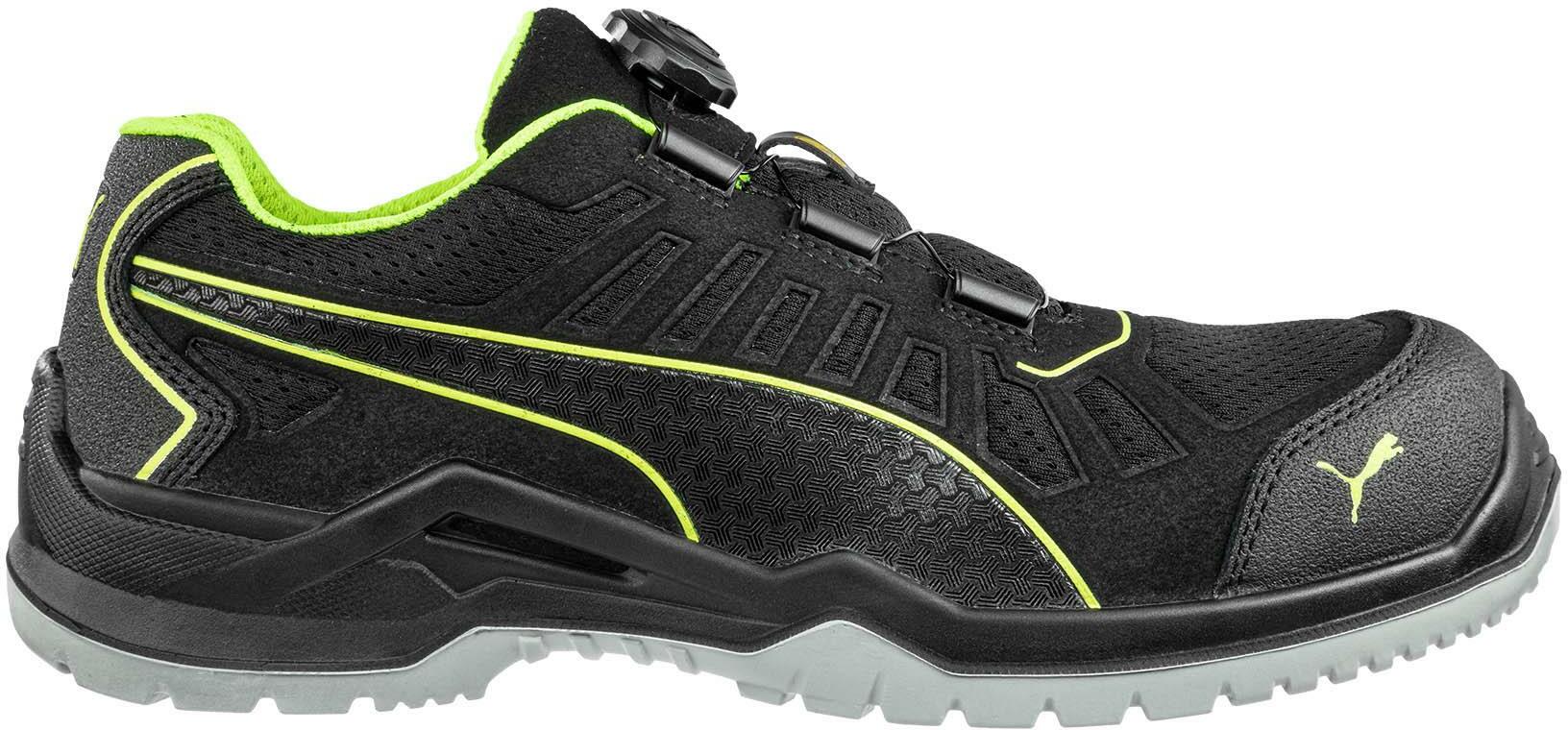 PUMA Fuse TC Green Disc S1P safety shoe low (black/lime) - 900 12262 ...