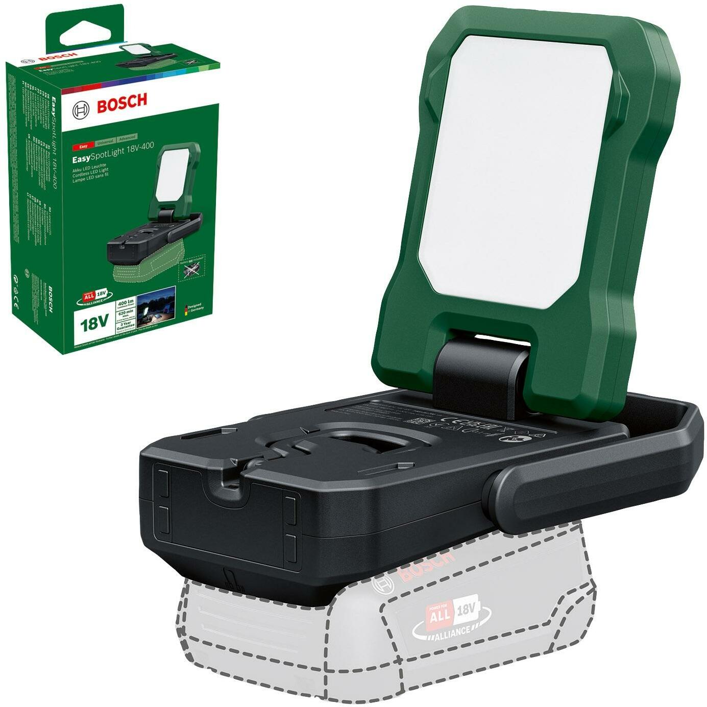 BOSCH EasySpotLight 18V-400 battery torch led 400 lumen in cardboard ...