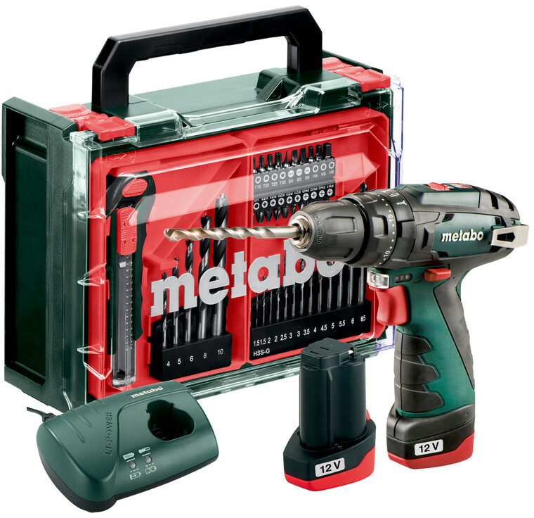METABO POWERMAXX SB BASIC SET 12V cordless impact drill with 41-piece ...