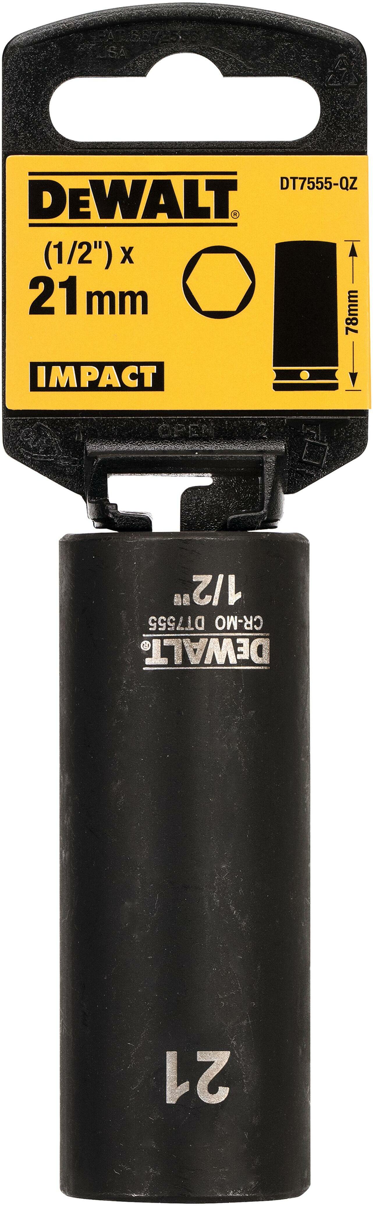 DEWALT DT7555-QZ impact cap 21mm 1/2" (long - 78mm) | Klium