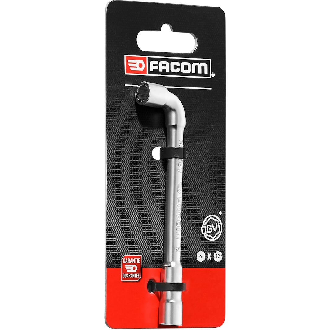 FACOM 76.6PB open pipe spanner, forged, twelve-sided x six-sided, 6 mm ...
