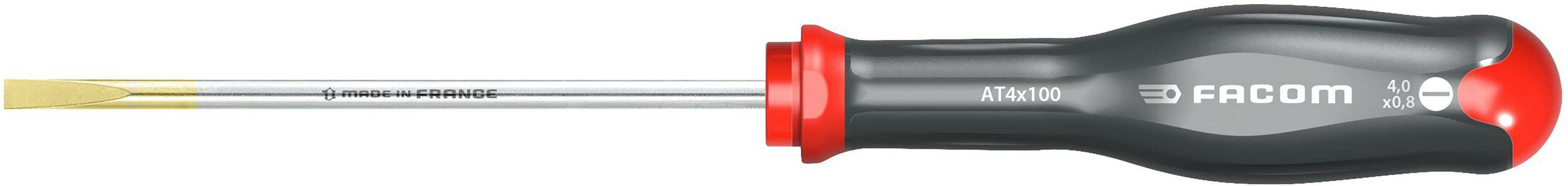 FACOM AT4X100 Tournevis à fente ProTwist avec lame fraisée 4 x 100 mm | Klium