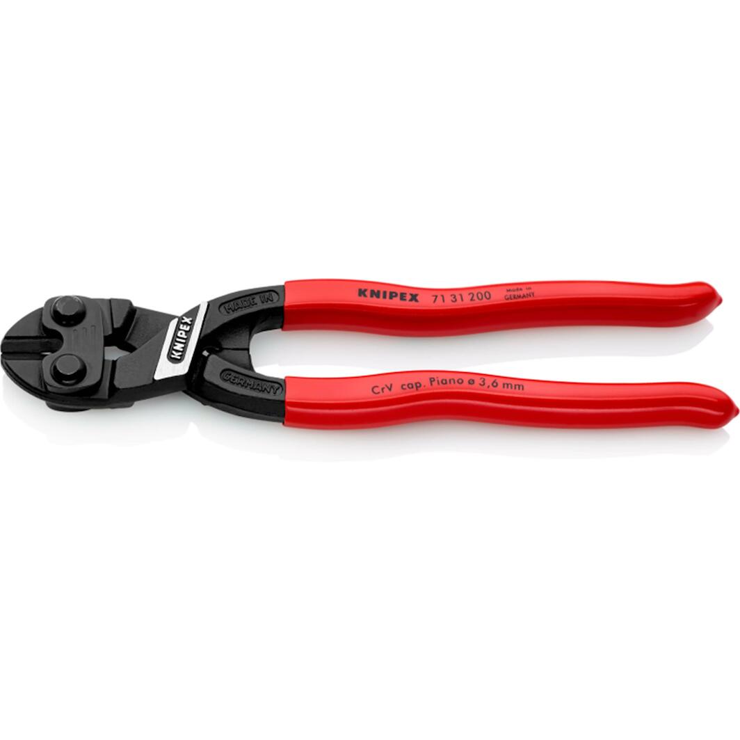 KNIPEX 71 31 200 R CoBolt Robust compact plastic-lined bolt cutters 200 ...