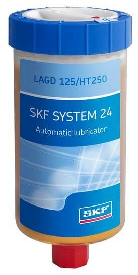 SKF LAGD 125/HT250 gas-powered automatic single-point lubrication system with LHTT 250 chain oil ...