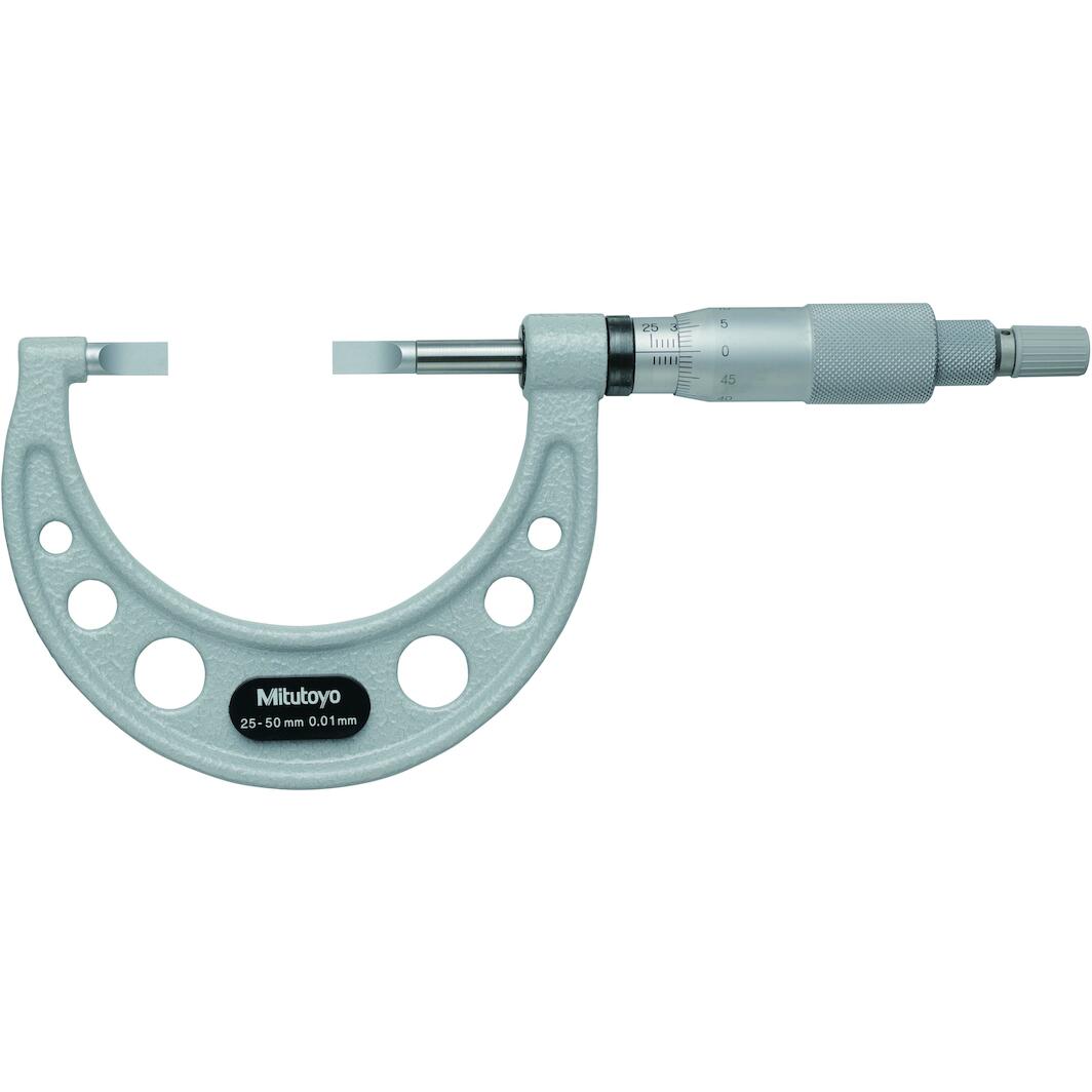 MITUTOYO 122-102-10 micrometer gauge with carbide knife jaws 25-50 mm ...