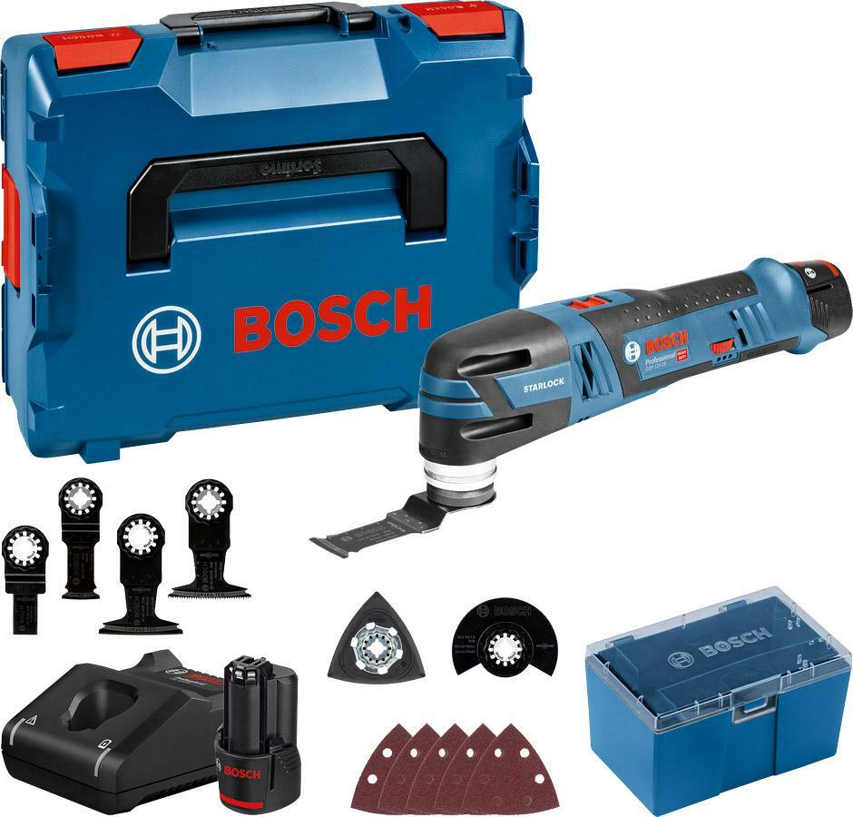 BOSCH GOP 12V-28 cordless multi-cutter with accessory set in L-Boxx 136 ...