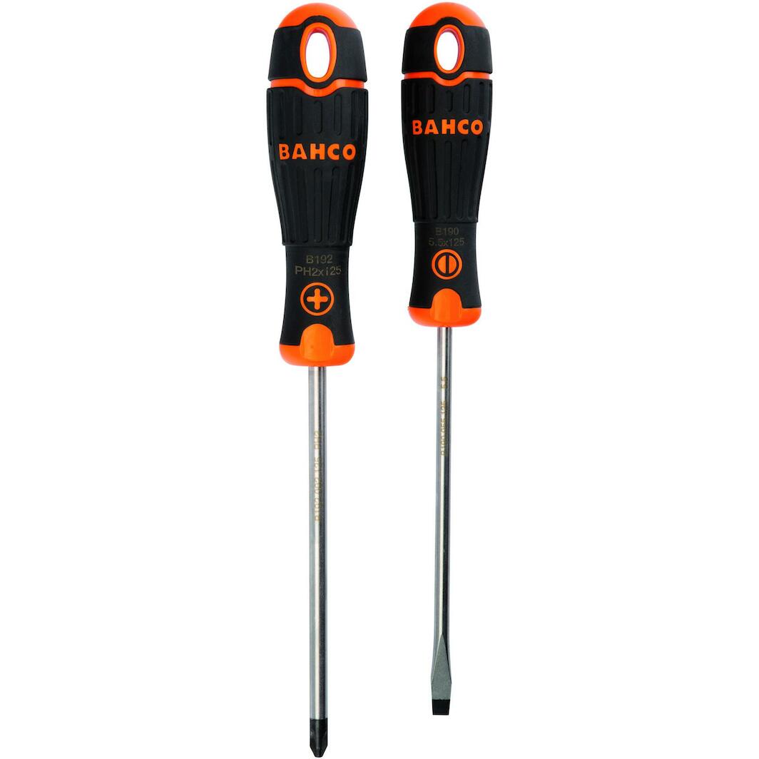 BAHCO B219.012 BahcoFit screwdriver set with rubber grip, slotted ...
