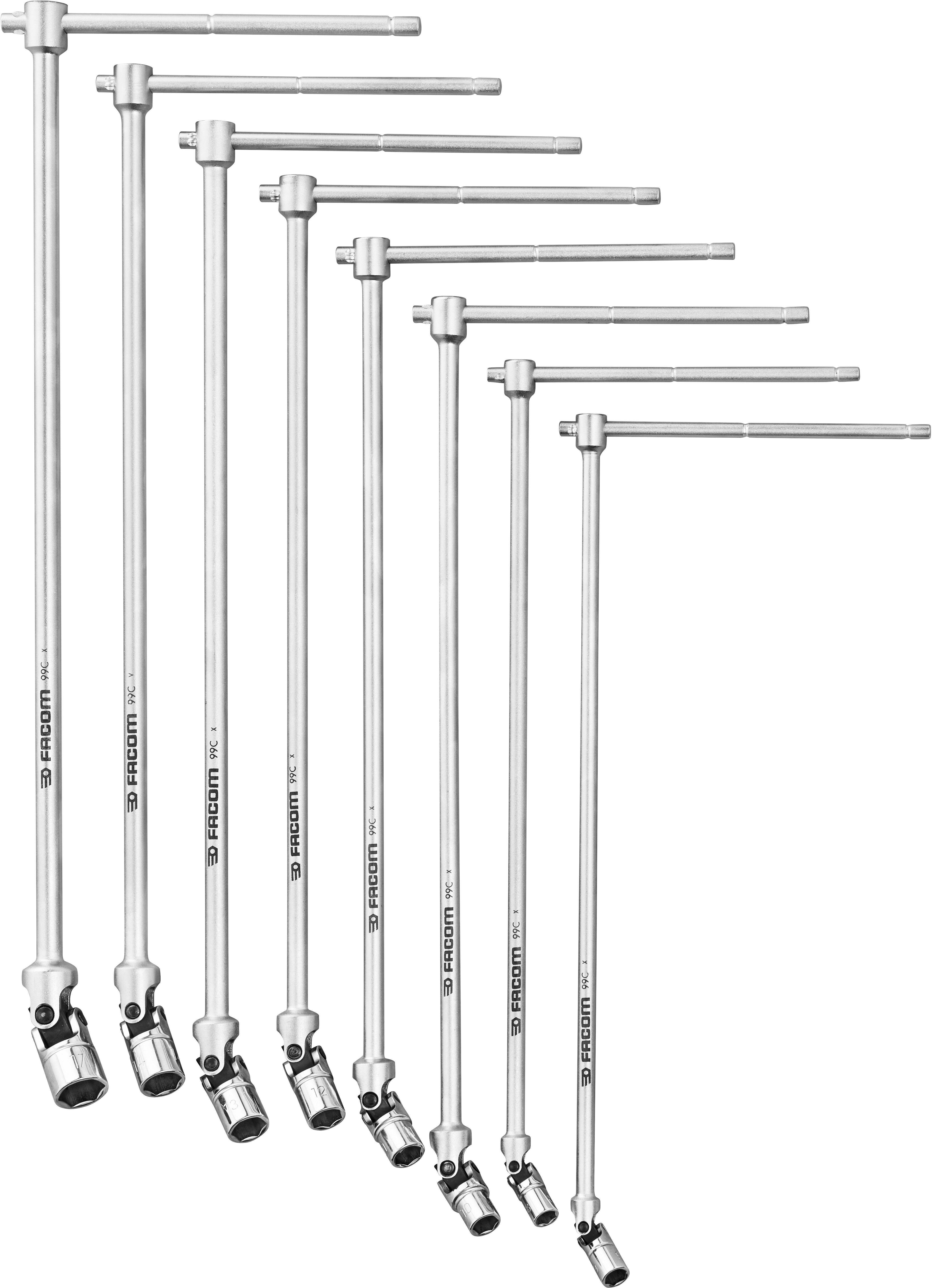 FACOM 99C.JE8 Twist wrench set with cardan joint and sliding handle 8 ...
