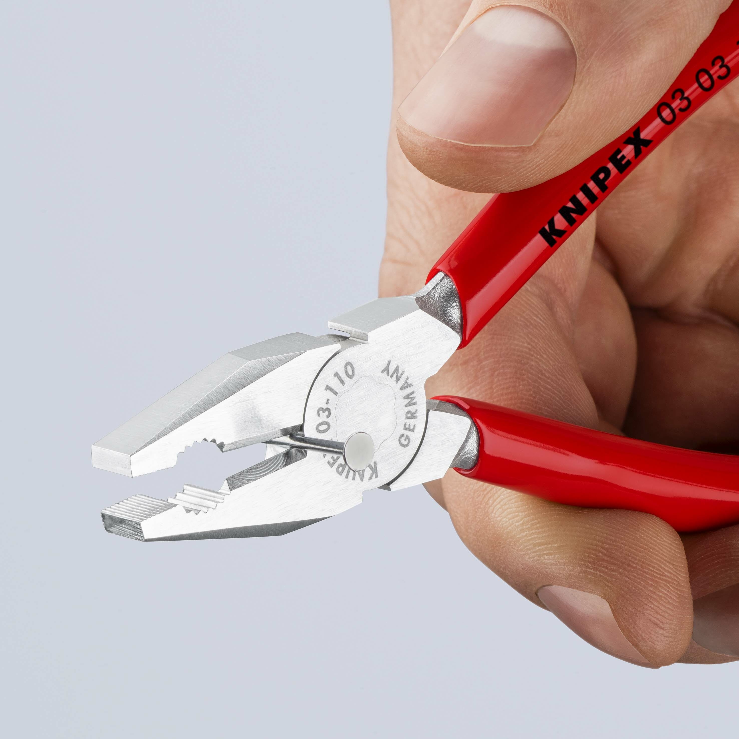 KNIPEX 03 03 110 plastic-coated mini combination pliers chrome-plated ...