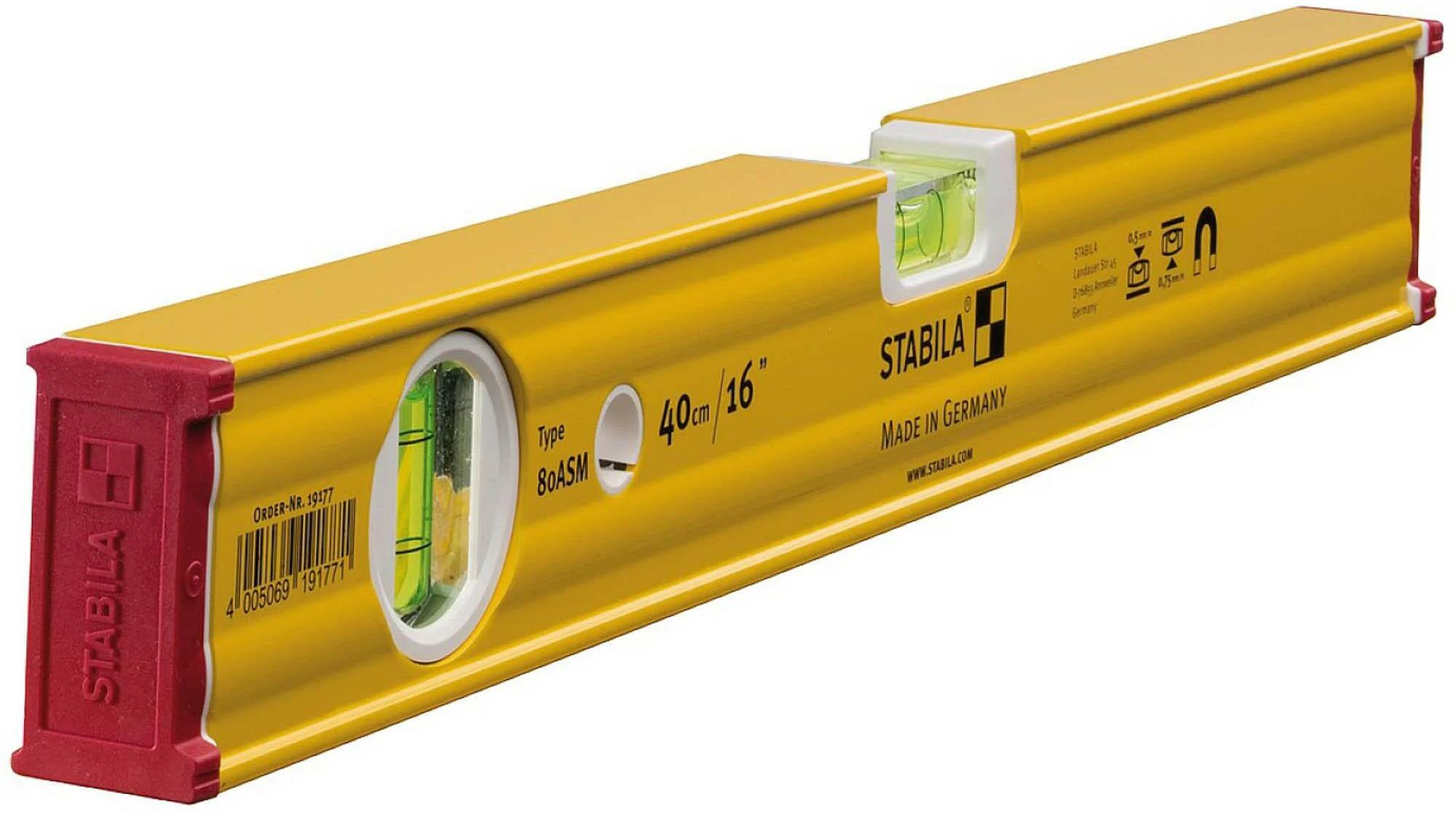 STABILA 80 ASM spirit level with reinforced profile magnetic base and ...