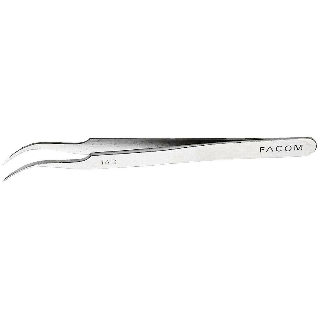 FACOM 143 high precision tweezers, straight curved model