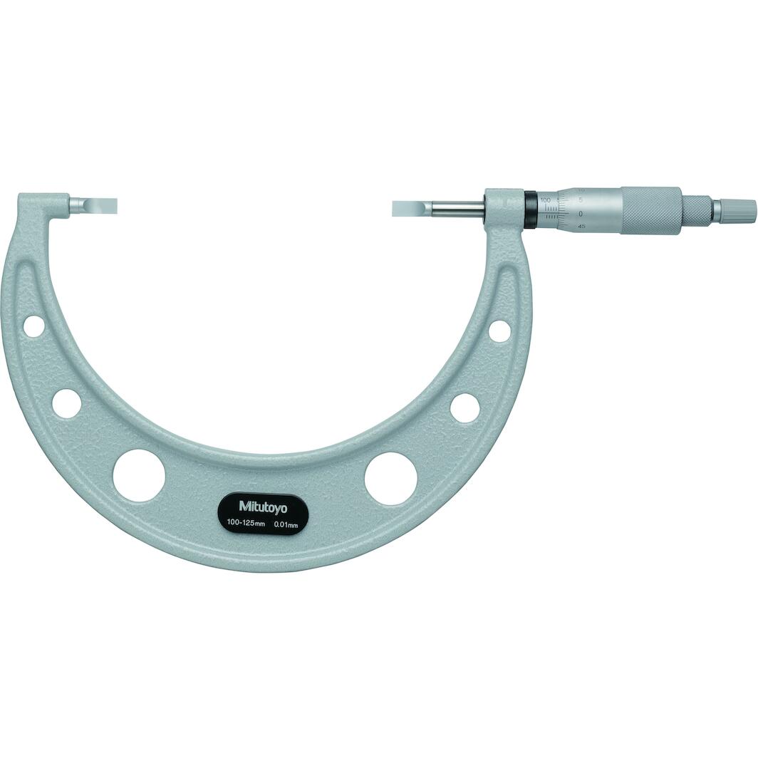 MITUTOYO 122-105-10 micrometer gauge with carbide knife jaws 100-125mm, 0.75mm knife edge | Klium