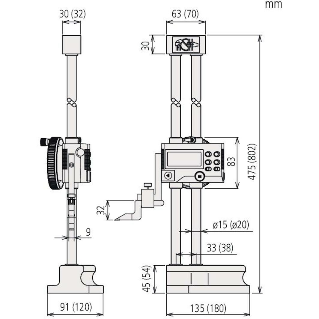 MITUTOYO 192-614-10 Digimatic height gauge with double column - 0-600mm ...