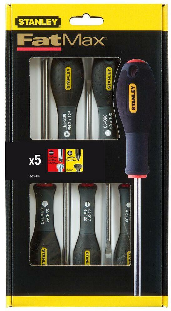 STANLEY 0-65-440 FATMAX screwdriver set parallel/Phillips 5-piece | Klium