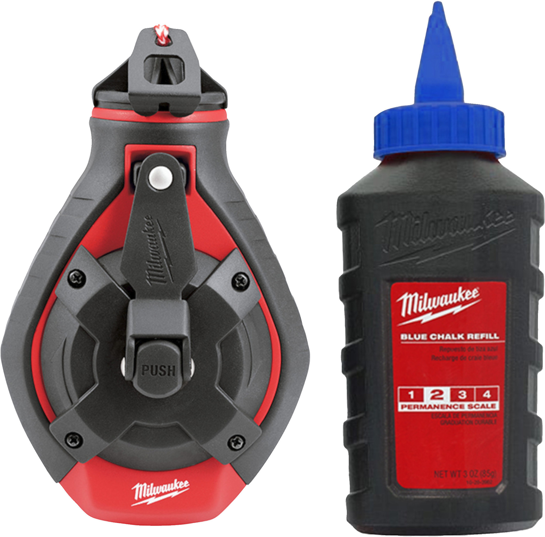 MILWAUKEE 4932493815 chalk line mill with thick line 30m incl. blue ...
