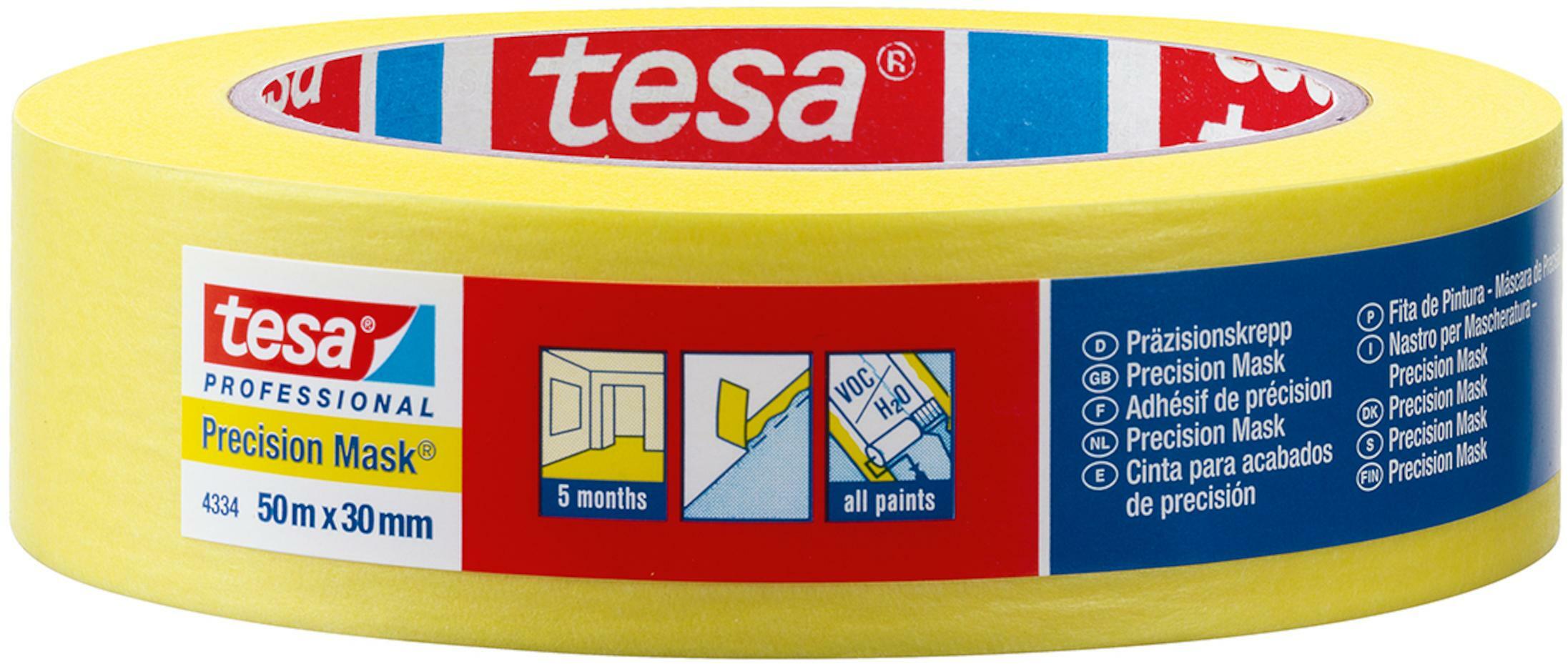 TESA 4334 top-quality paper masking tape for precise and flat paint ...
