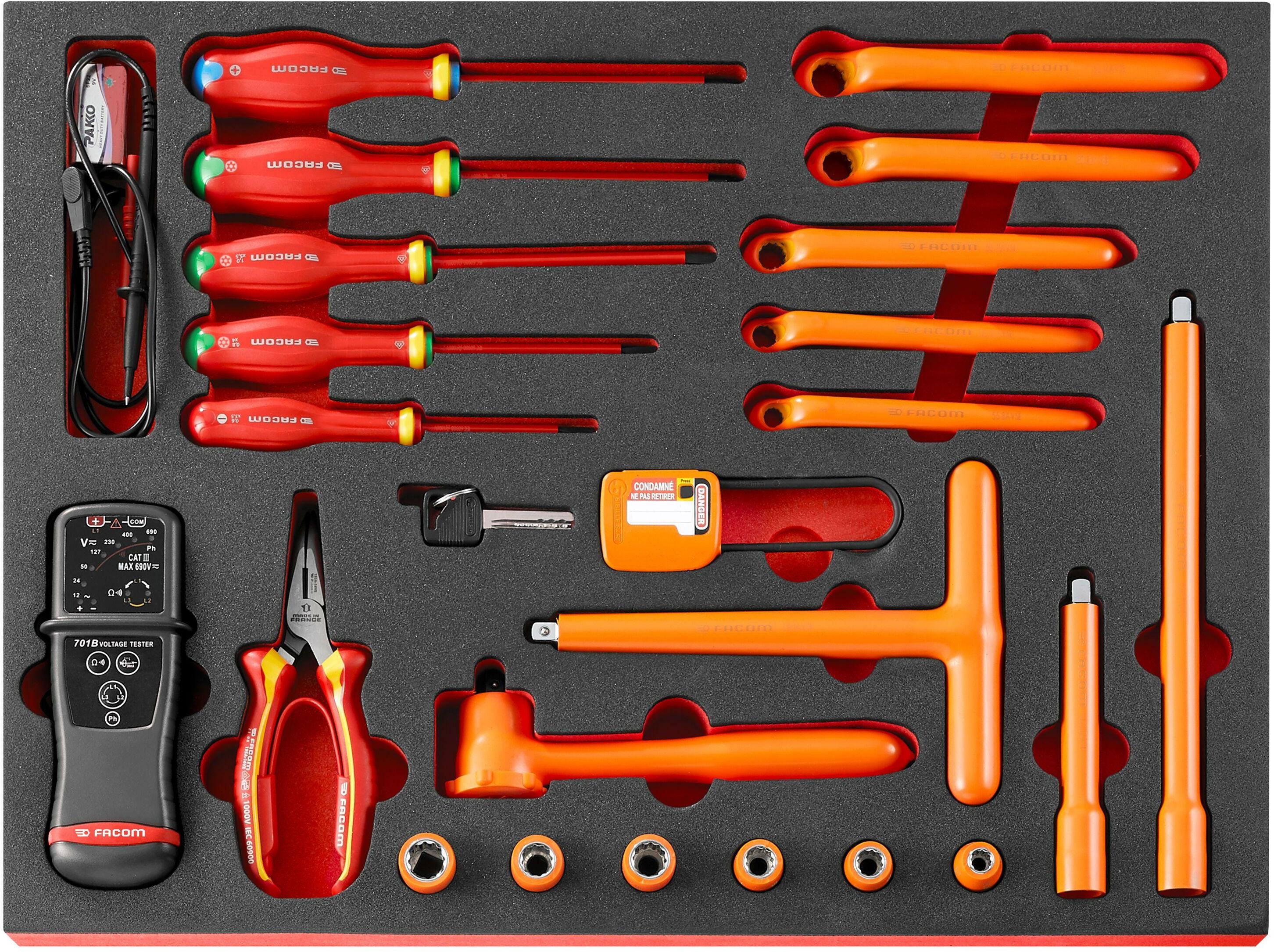 FACOM MODM.VSEHYA tool kit for electric vehicles in module | Klium