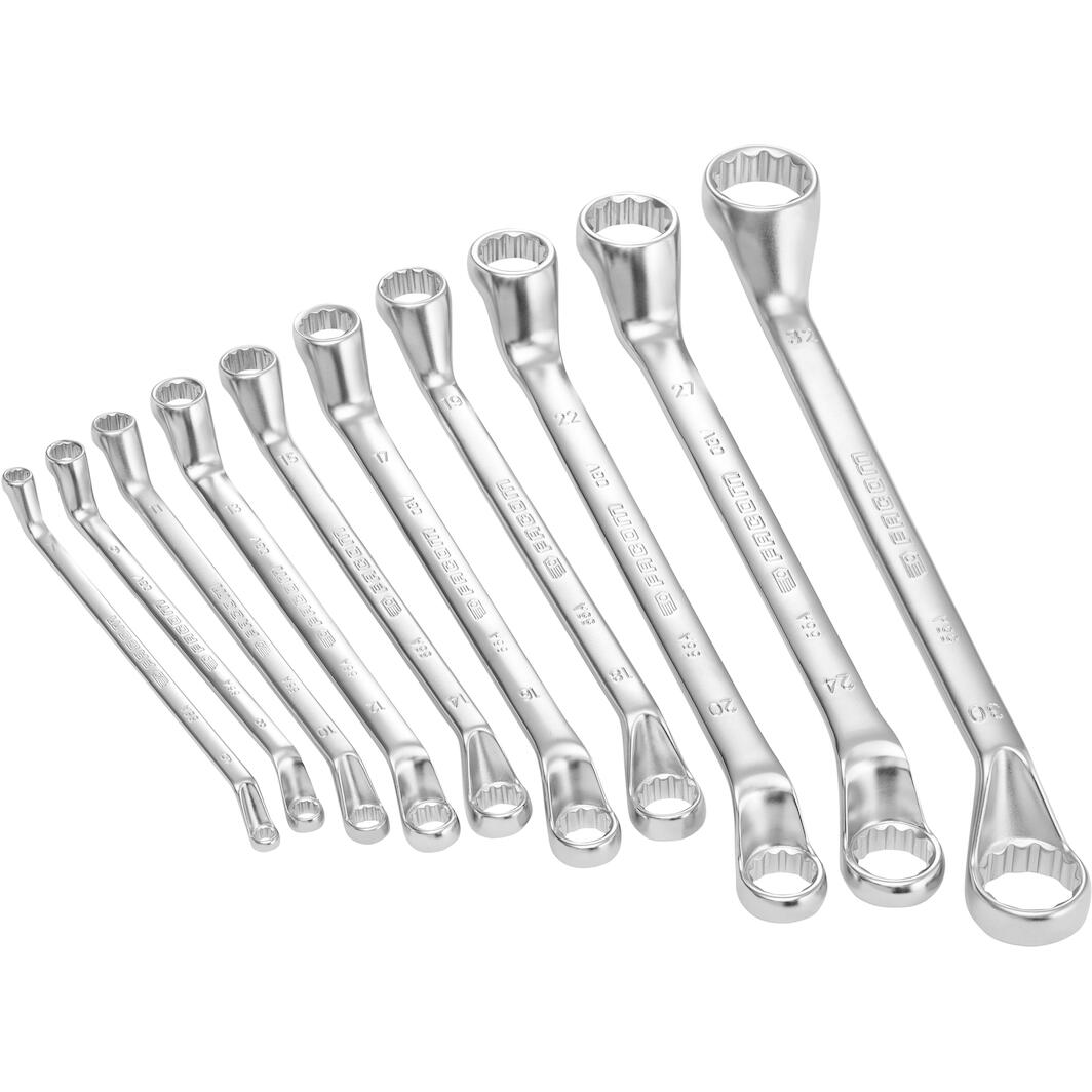 FACOM 55A.JD10 Recessed ring spanner set metric sizes 10-piece | Klium