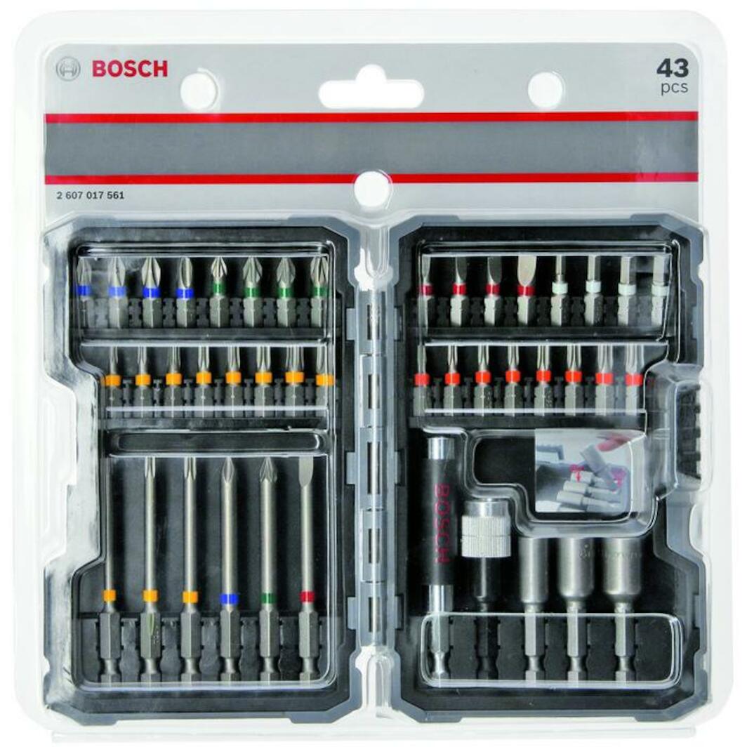 BOSCH 2607017561 bit and hand cap set 43-piece | Klium