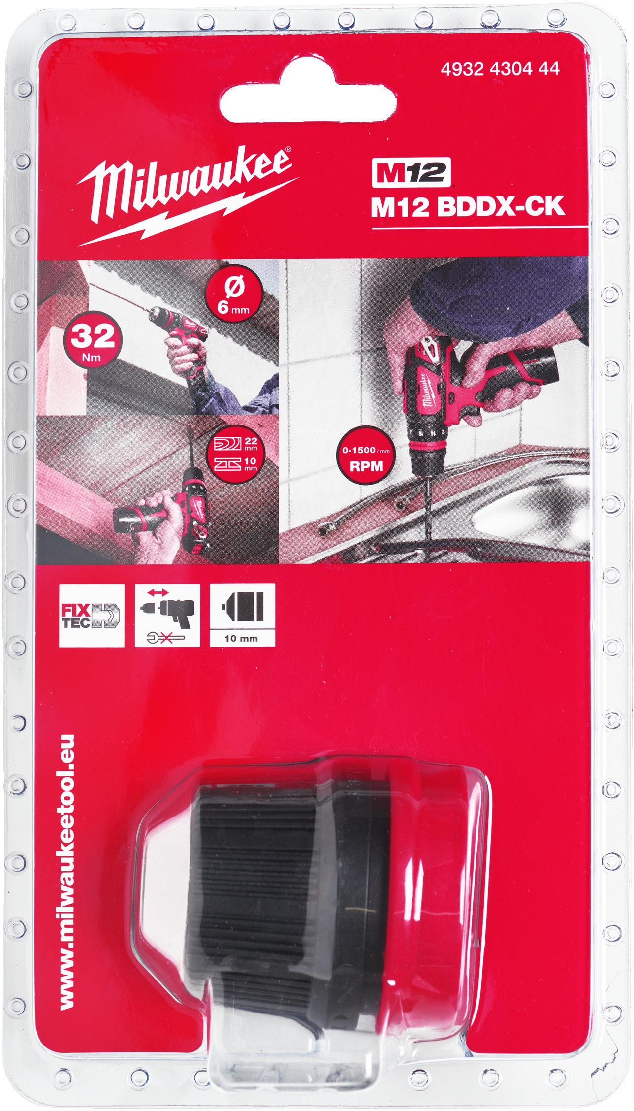 MILWAUKEE M12 BDDX-CK quick-action chuck for M12 BDDX - 4932430444 | Klium