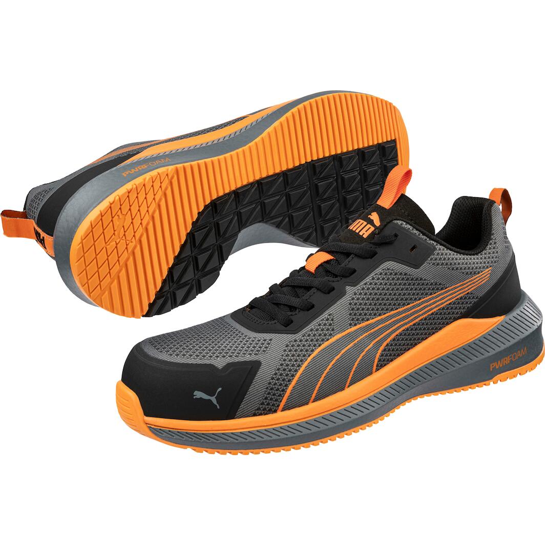 PUMA SLIDE ESD S1PS safety shoe low (grey/orange) - 900 13259 6421-43 ...