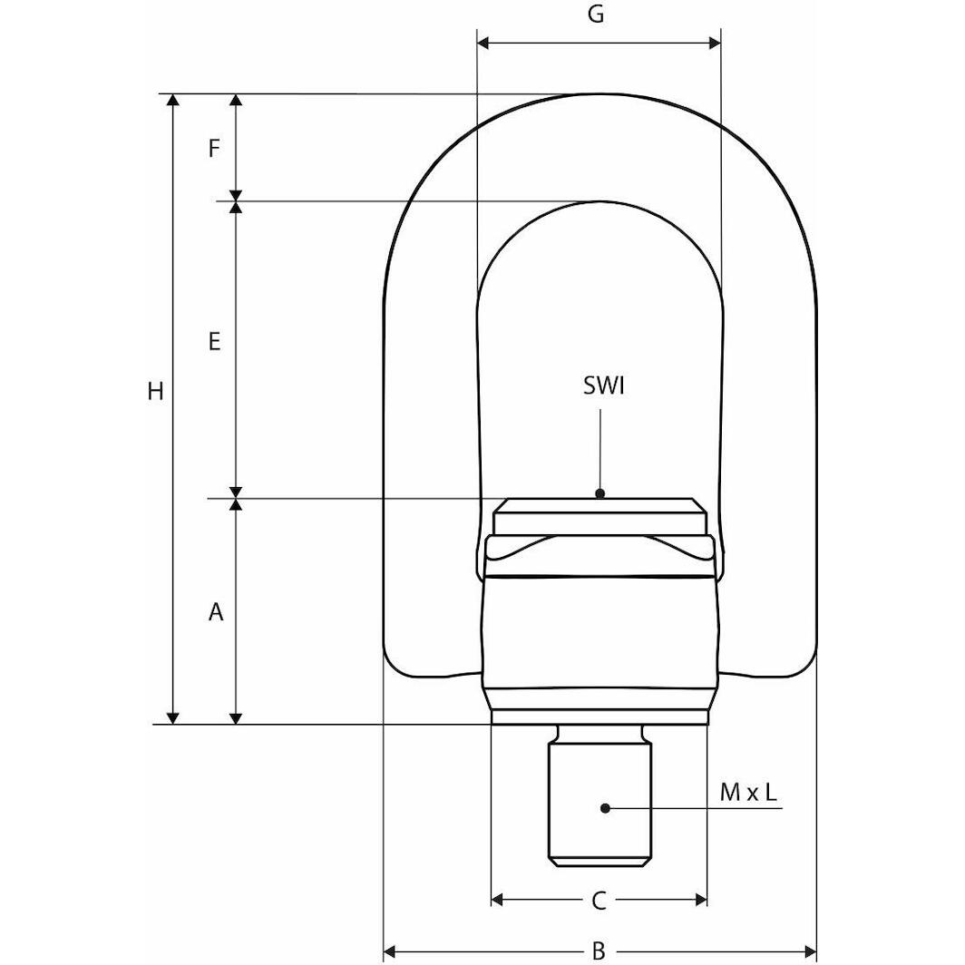 REMA C812X stop bolt 35 tonnes G10 (M64x90) - 2611364 | Klium