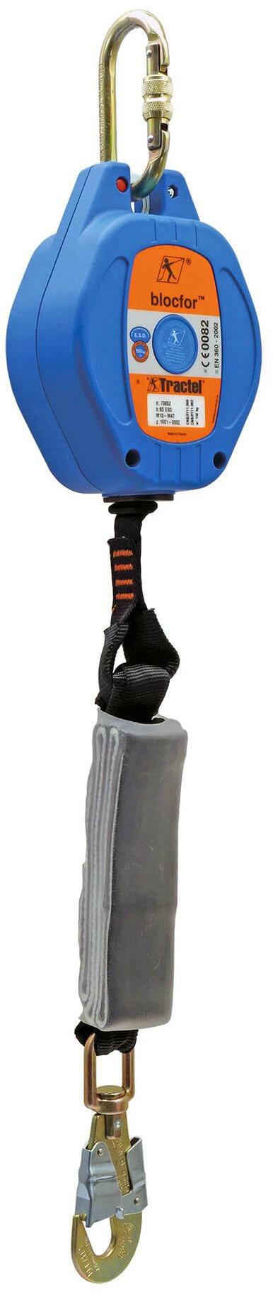 TRACTEL Blocfor 6 ESD fall arrest device 6m strap material with M10 and ...