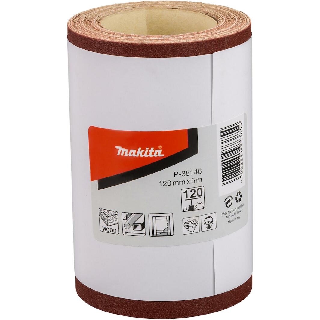 MAKITA P-38146 sandpaper on roll, 120mm x 5m, grain 120 | Klium