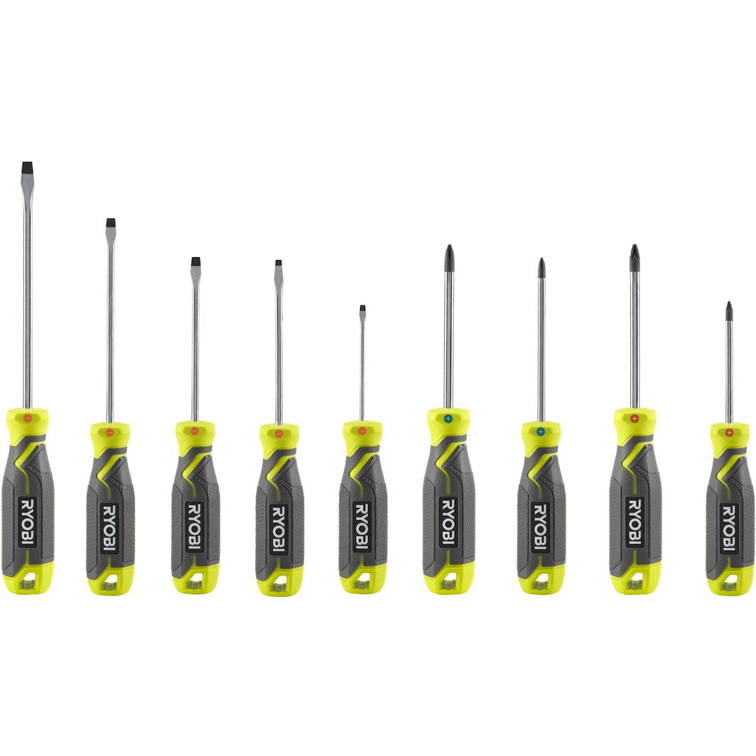 RYOBI RHSDS9PC magnetic screwdriver set (9 pcs) - 5132006047 | Klium.com