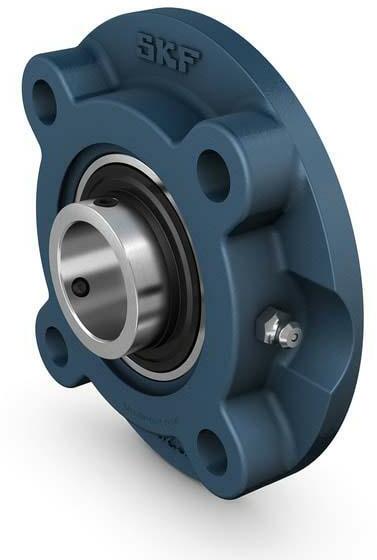 SKF UCFC 212/H ball bearing unit with round flange, widened inner ring and locking with set ...