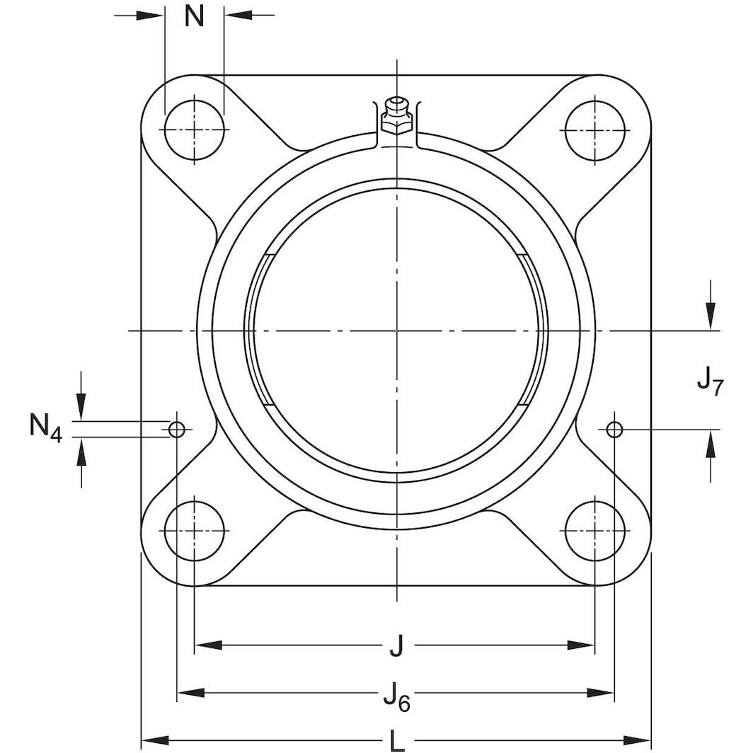 SKF FYJ 504 bearing housing with square flanges for insert bearing, cast iron, JIS | Klium