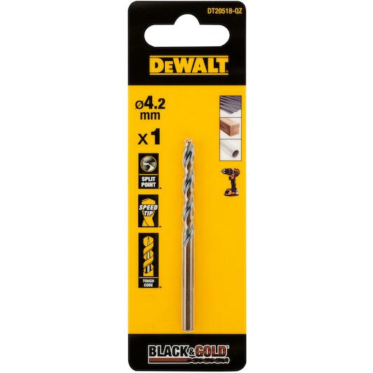 DEWALT DT20518 QZ Black Gold metal drill bit 4.2mm Klium