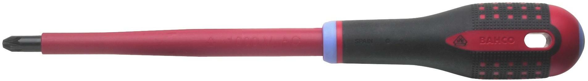 BAHCO BE-8821S screwdriver ERGO insulated VDE with three-component handle Pozidriv PZ2 x 27 mm x ...