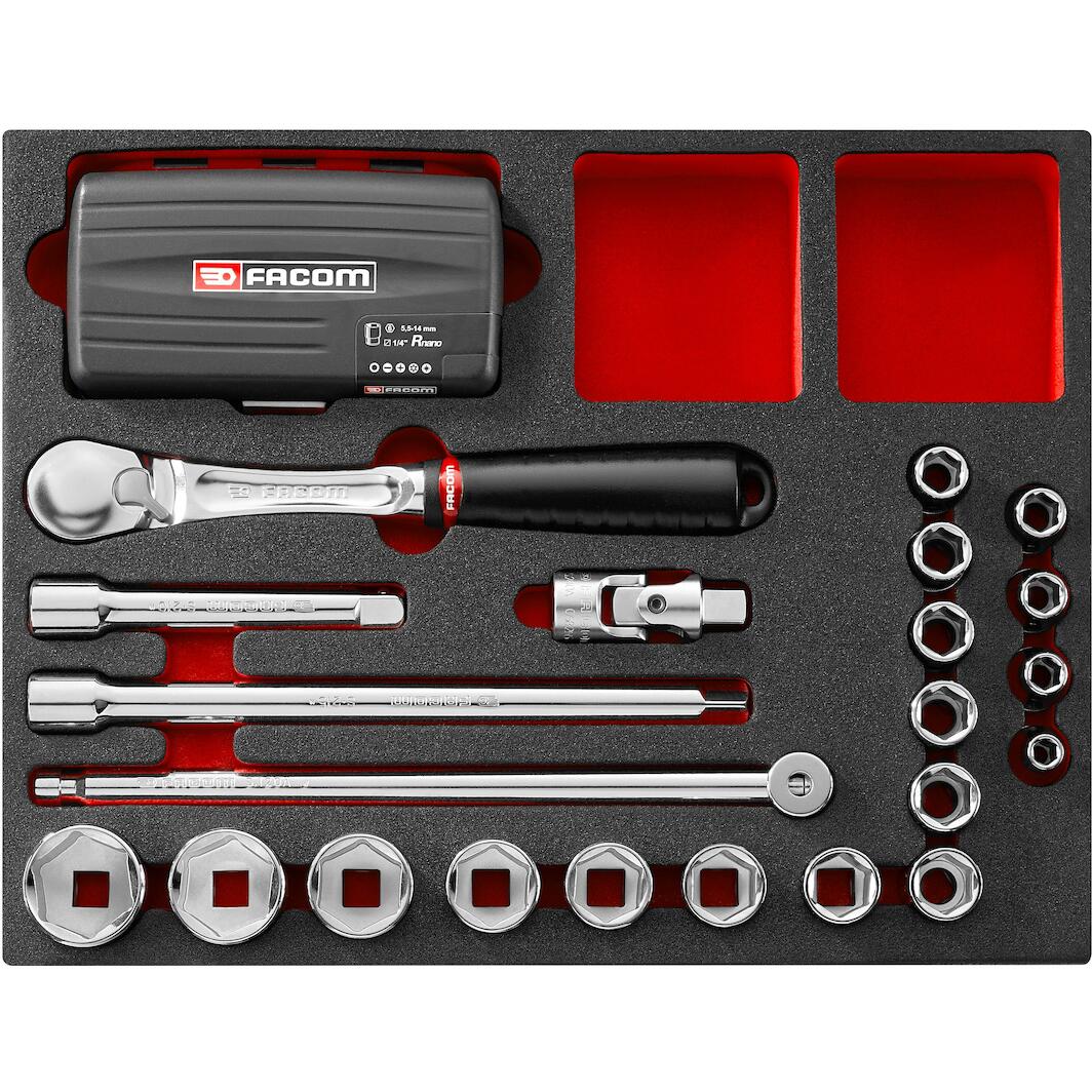 FACOM F50031051 Matrix module with ratchets and sockets 6-sided 1/4-1/2 ...