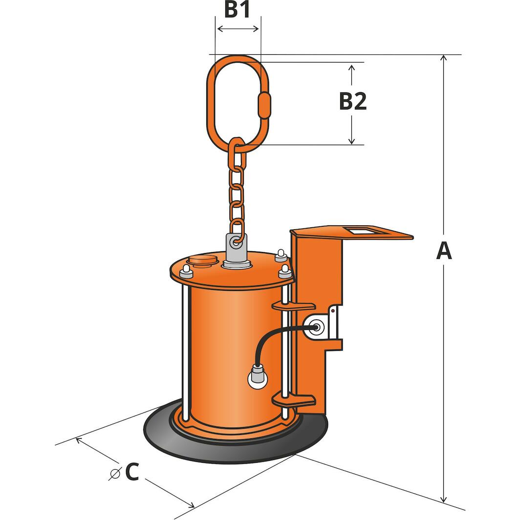 REMA VHM-100/1 mechanical vacuum lifter 0.1 t, with 1 piston - 3665000 ...