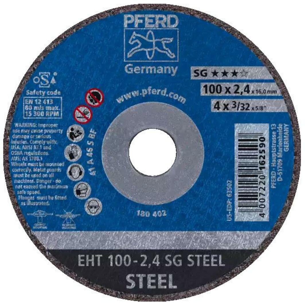 PFERD 61340116 cut-off wheel EHT 100x2,4x16 mm straight performance ...