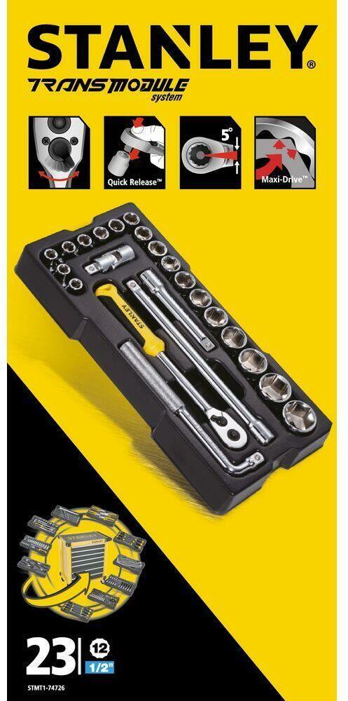 STANLEY STMT1-74726 transmodule socket set 1/2 12-sided 23-piece | Klium