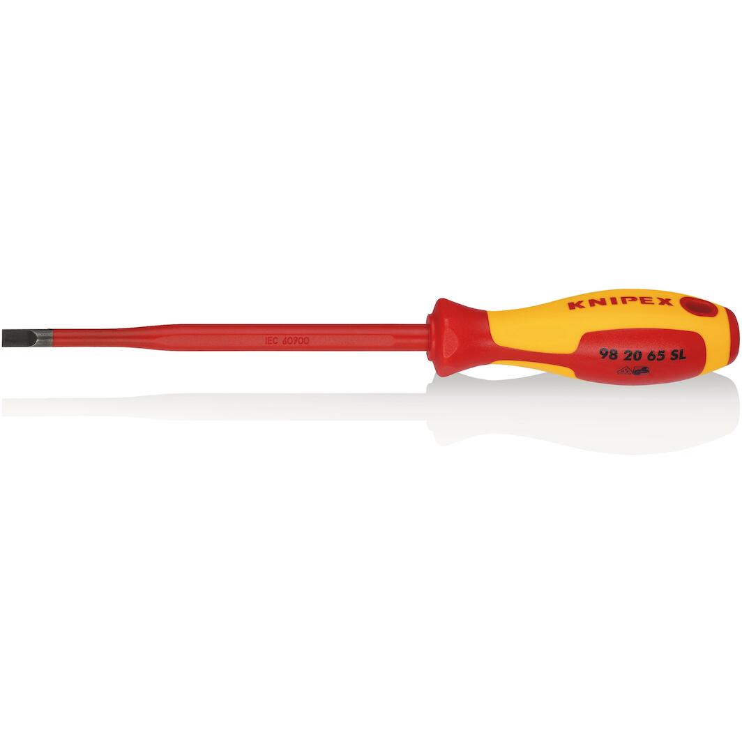 KNIPEX 98 20 65 SL screwdriver (Slim) for slotted screws insulated ...