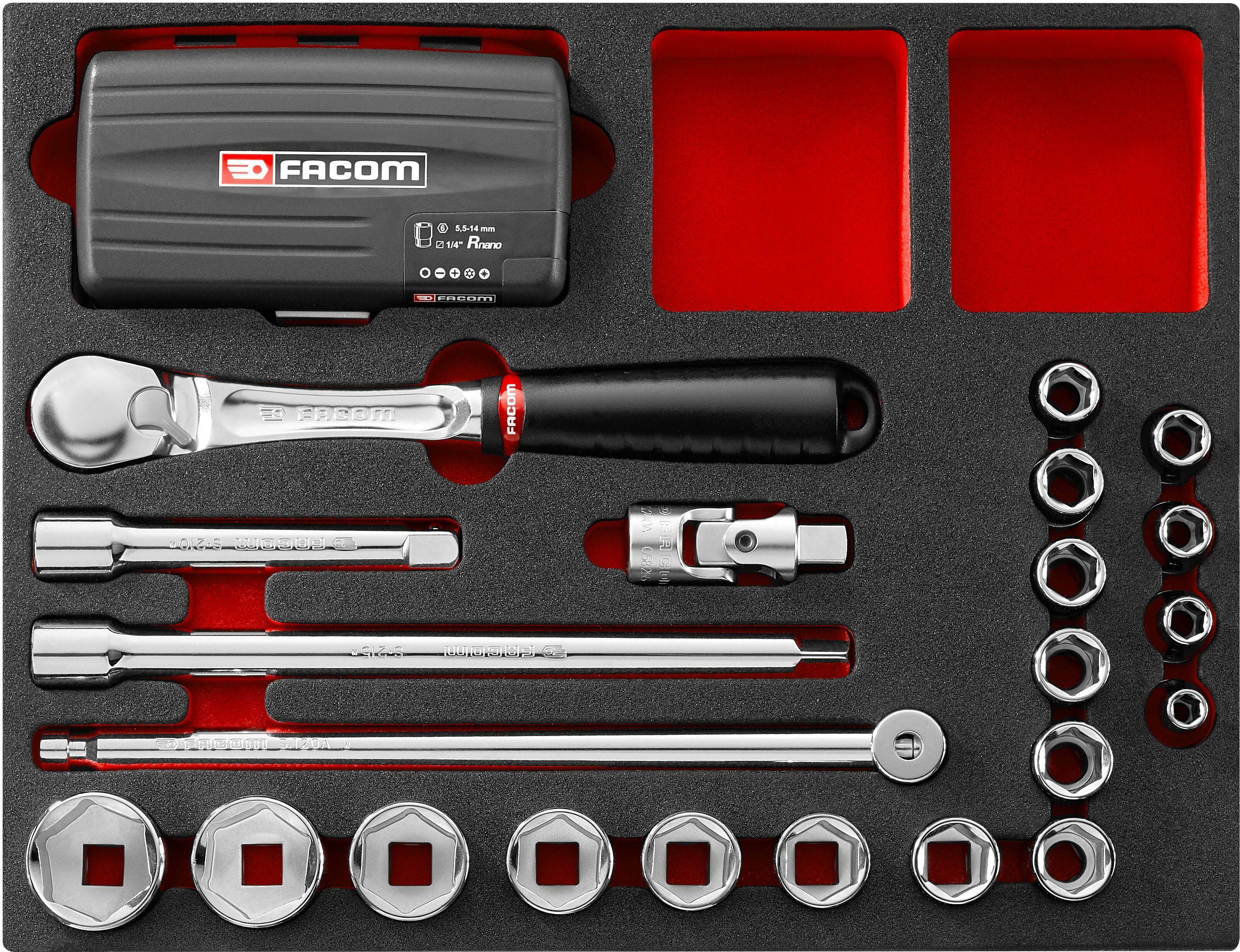 FACOM F50031051 Matrix module with ratchets and sockets 6-sided 1/4-1/2 ...